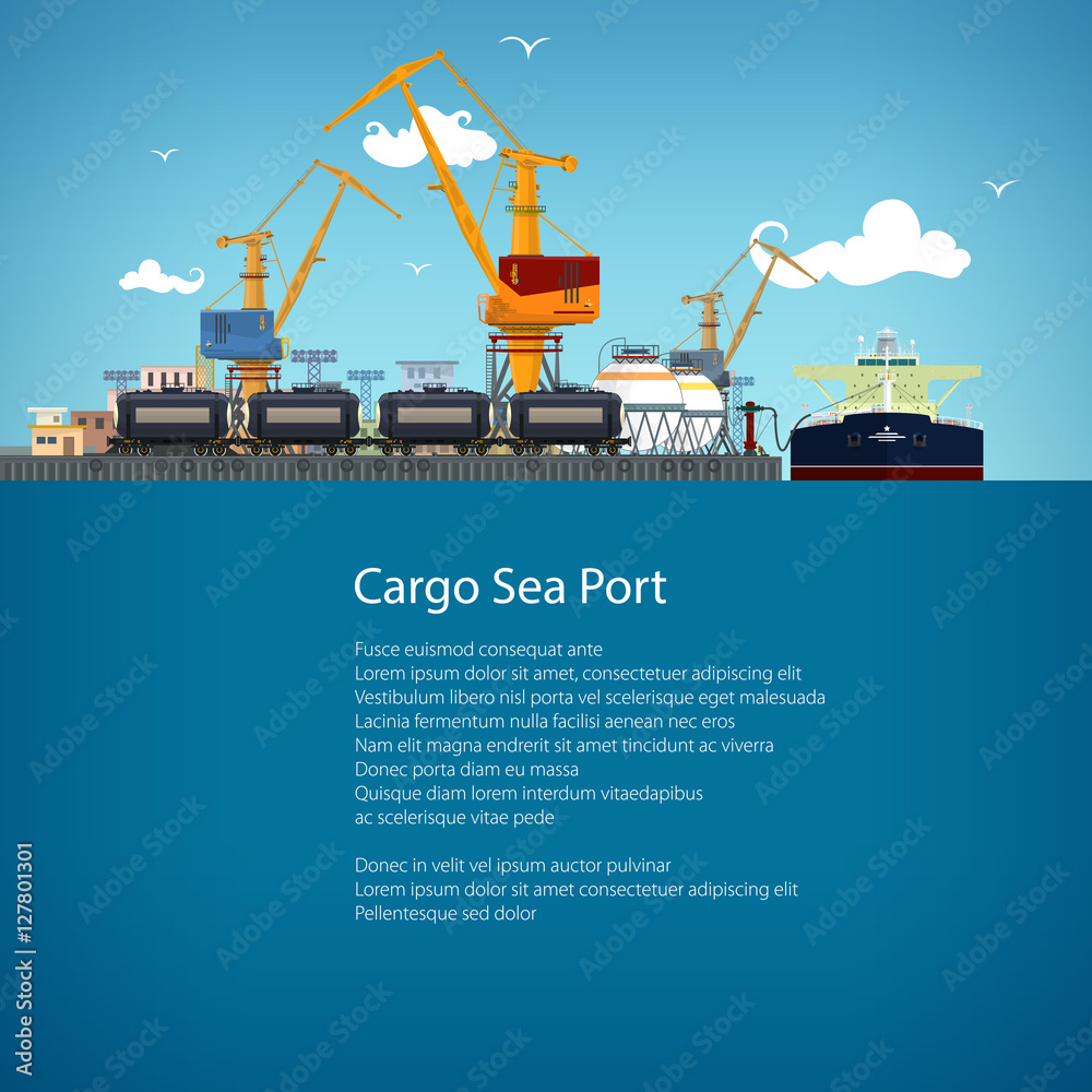 Unloading Oil or Liquids from the Tanker Ship, Sea Freight ...