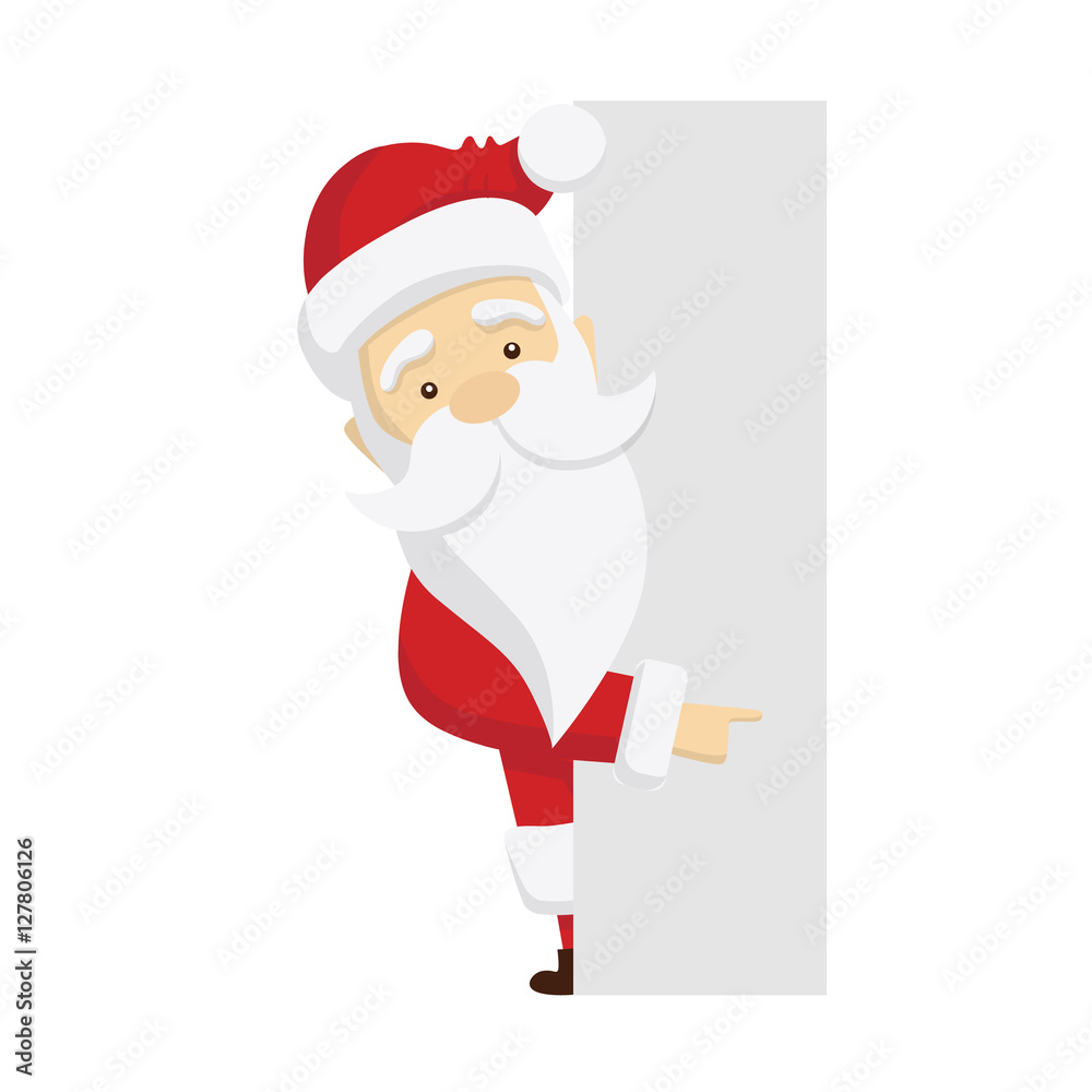 Santa Claus template. Isolated Santa with template space for text ...
