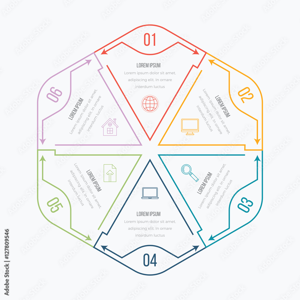 Thin line infographic element Stock Vector | Adobe Stock