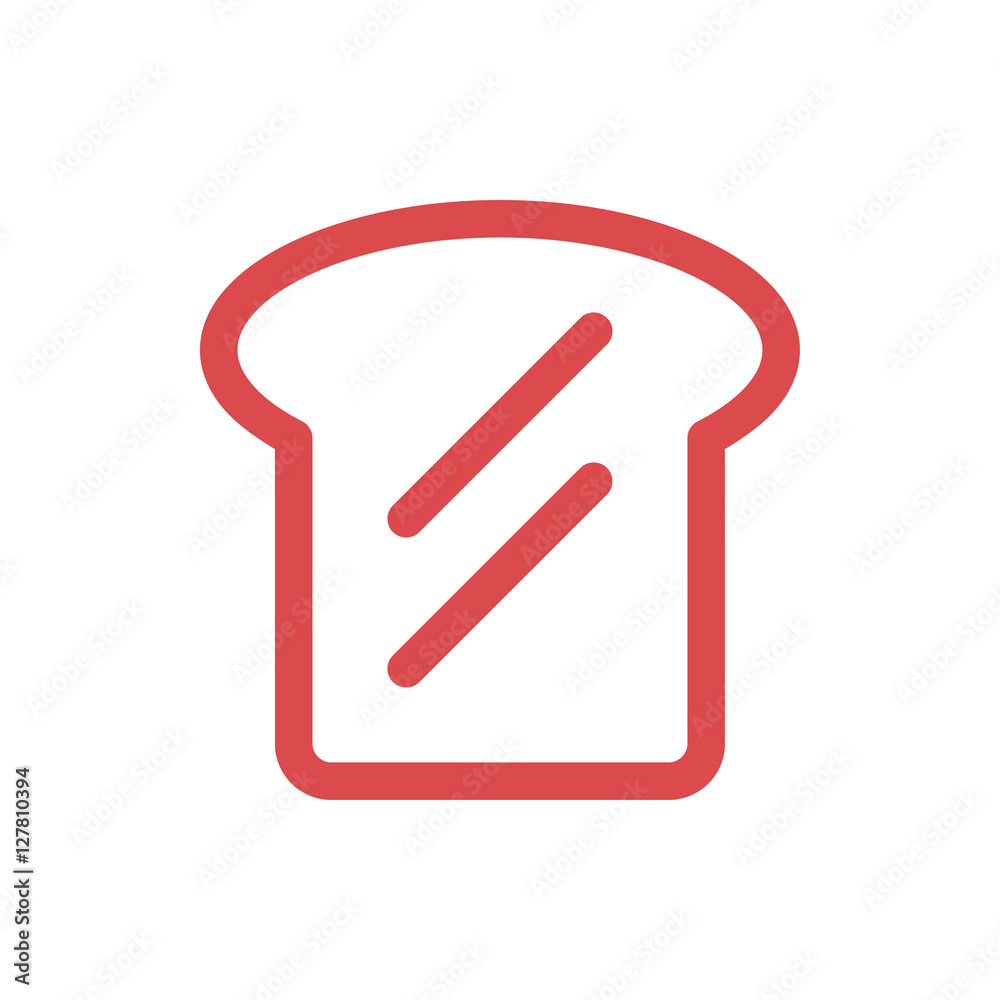 vector bread toast linear icon symbol Stock Vector | Adobe Stock