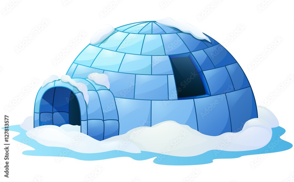 Igloo isolated a white background Stock Vector | Adobe Stock