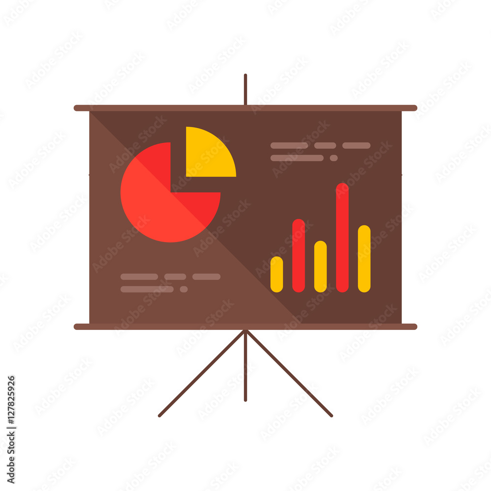 Presentation. Schedule. Diagram. Vector icon. Stock Vector | Adobe Stock