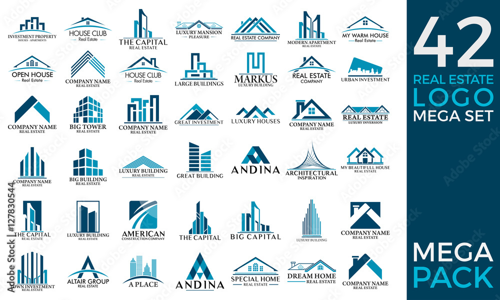 Mega Set and Big Group, Real Estate, Building and Construction Logo ...