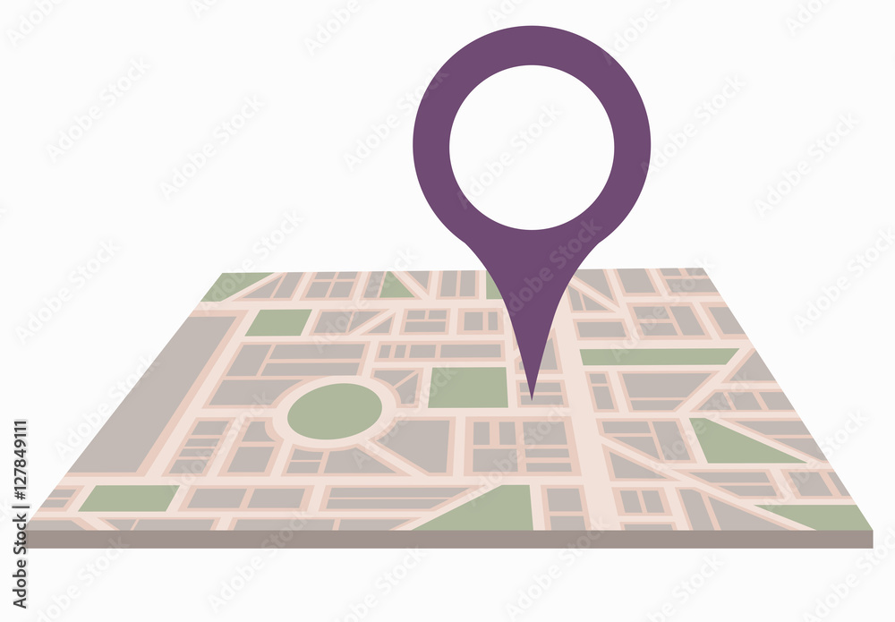 map and marker Stock Vector | Adobe Stock