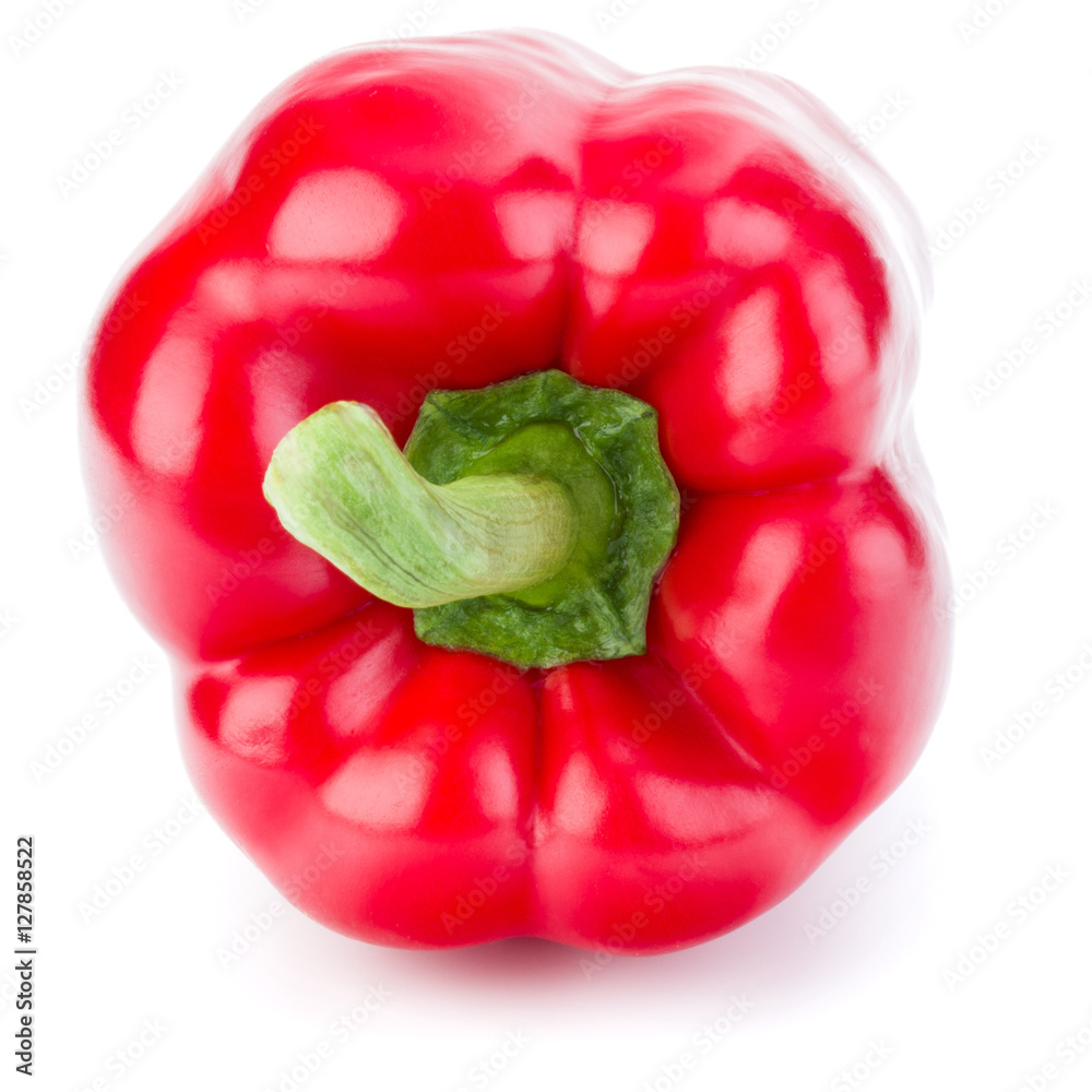 one sweet bell pepper isolated on white background cutout Stock Photo ...