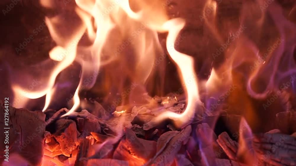 Fire burning in slow motion Stock Video | Adobe Stock