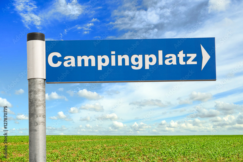 Schild 161 - Campingplatz Stock Illustration | Adobe Stock