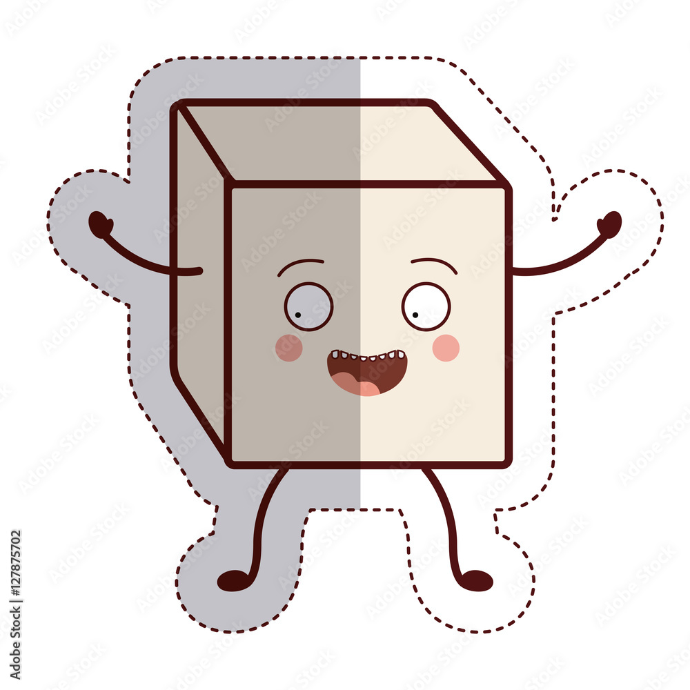 Sugar cube icon. Dessert sweet candy food and organic theme. Isolated ...