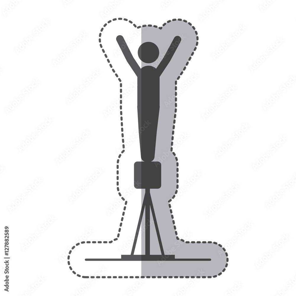 Pictogram practice artistic gymnastics icon. Sport hobby people person ...
