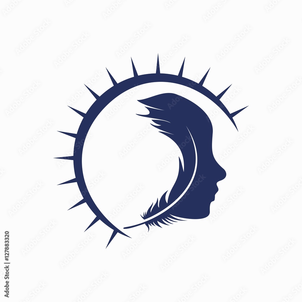 Face logo design Stock Vector | Adobe Stock