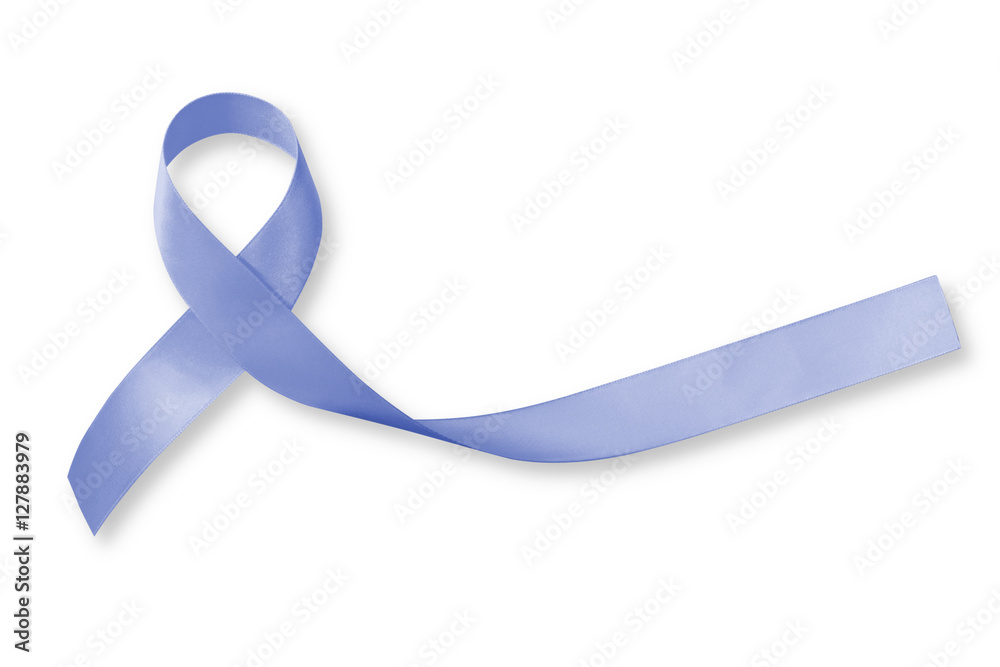 Esophageal/ Stomach cancer awareness Periwinkle ribbon isolated on ...