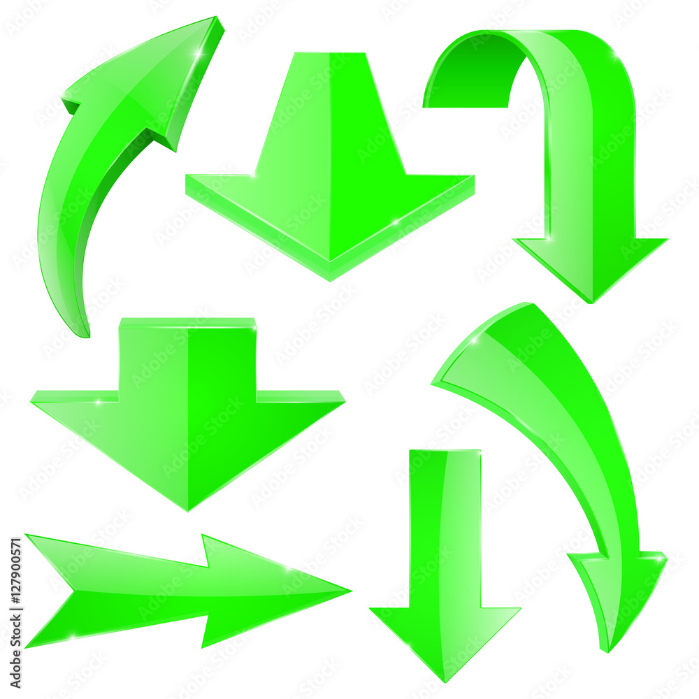 Green Rounded Arrow Clipart