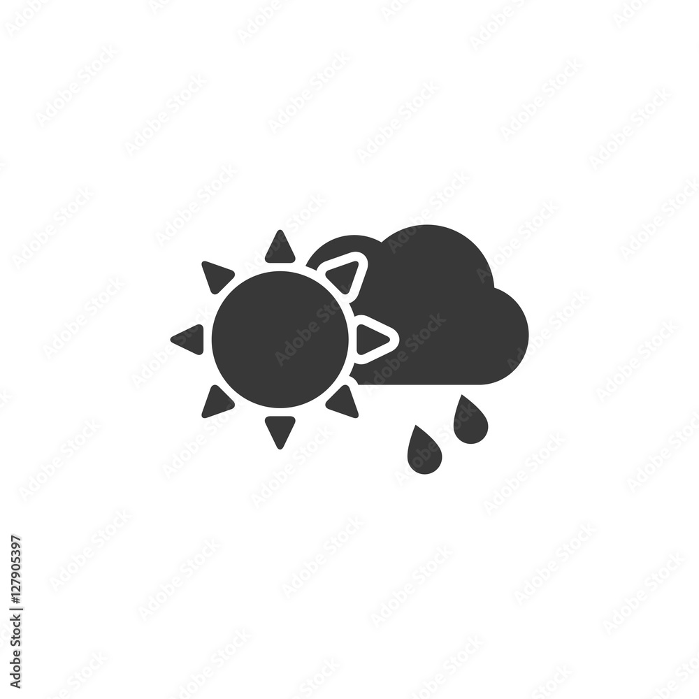 Weather icon vector, sun, rain and cloud app sign. Stock Vector | Adobe ...