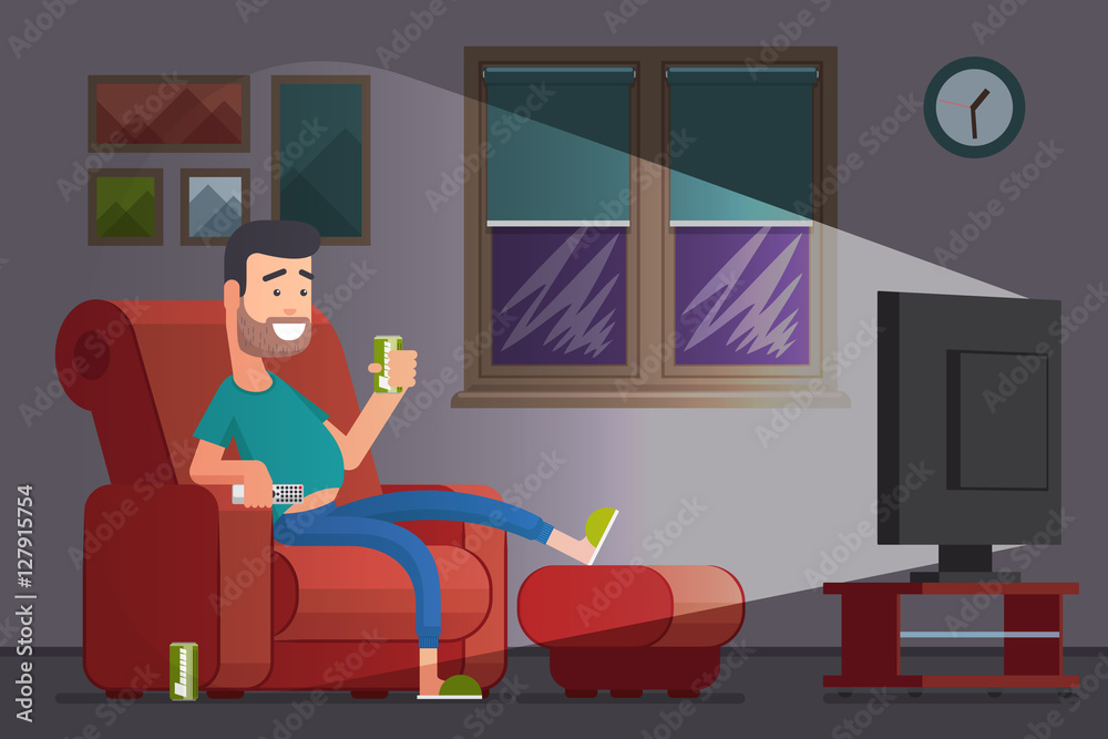 Lazy Person Watching Tv
