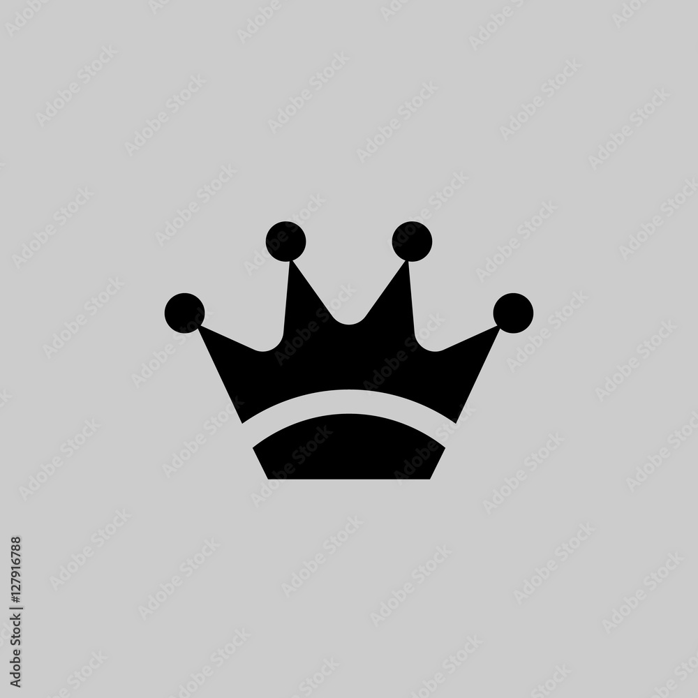 Crown Icon in trendy flat style isolated on grey background. Symbol for ...