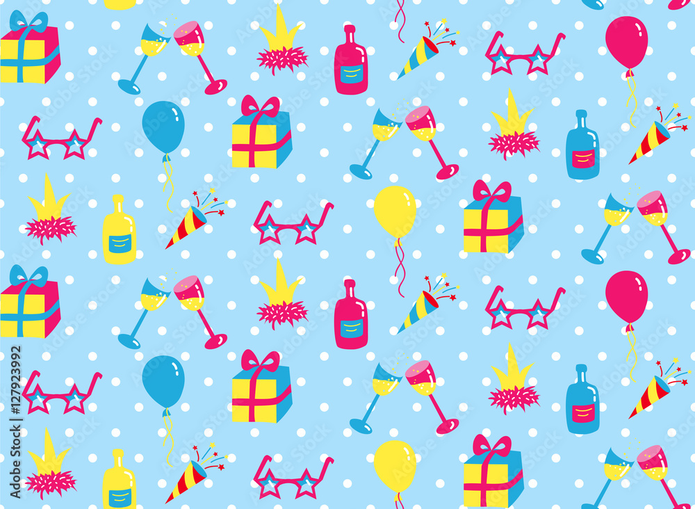 Party seamless pattern Stock Vector | Adobe Stock