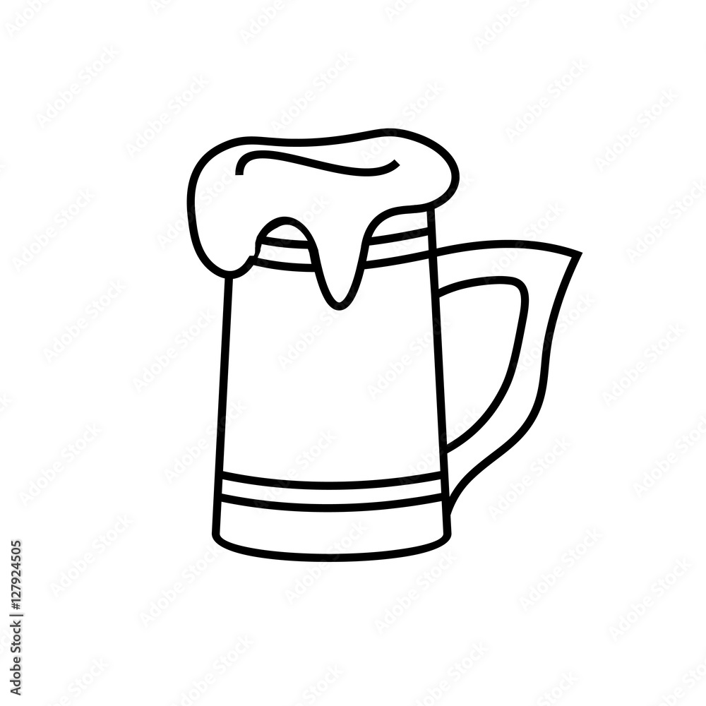 Simple beer cup icon vector illustration Stock Vector | Adobe Stock