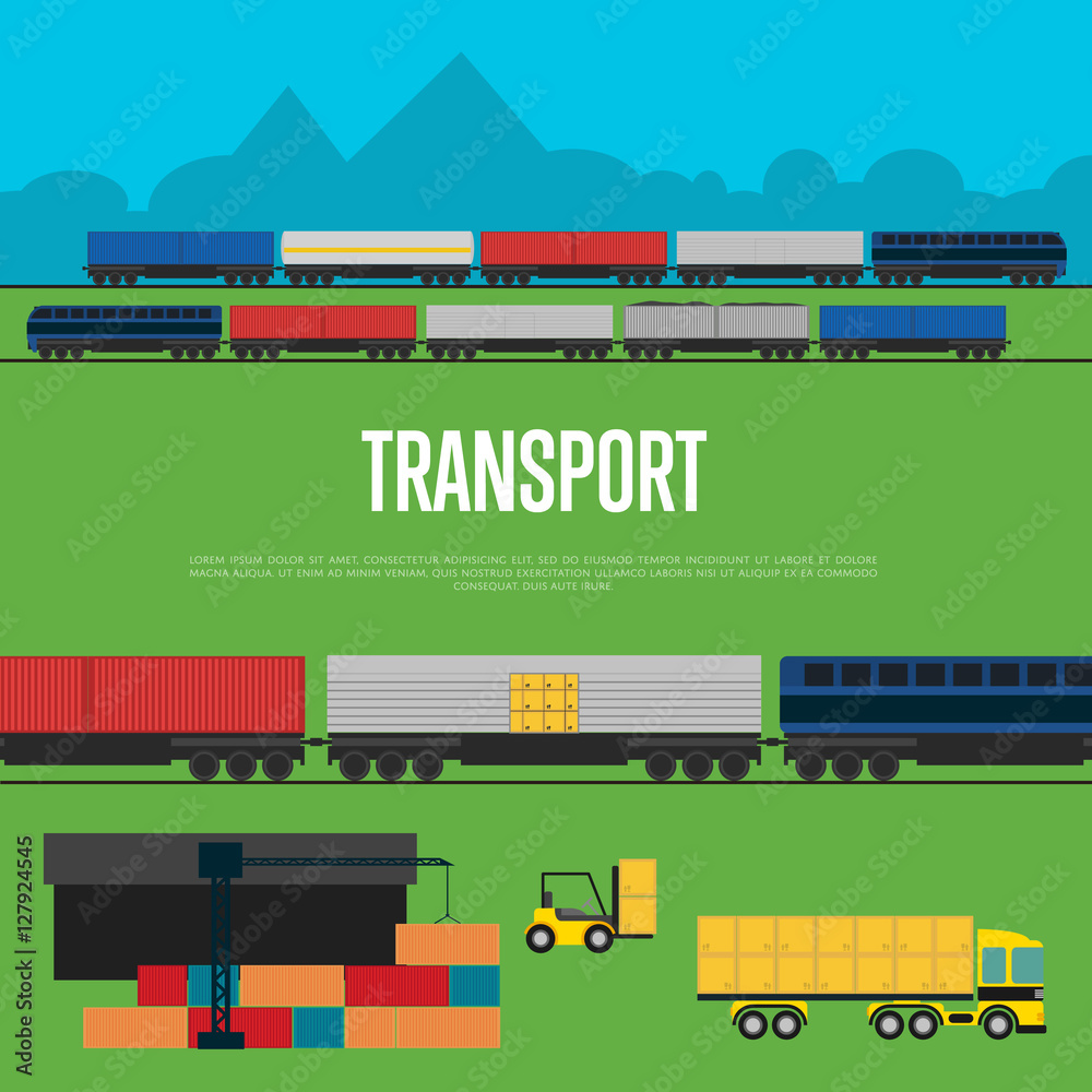 Freight Train Vector