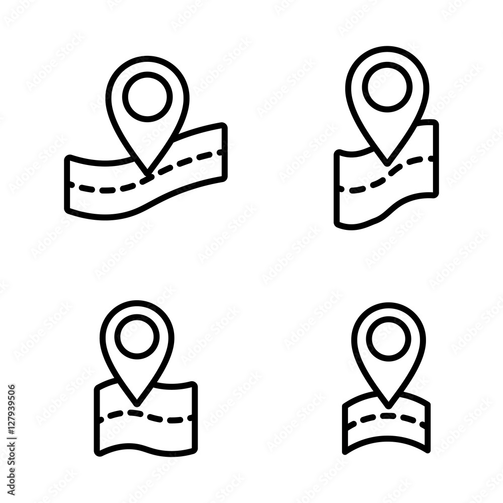 thin line google map, pin point, location icon on white backgrou Stock ... thin line google map, pin point, location icon on white backgrou Stock ...