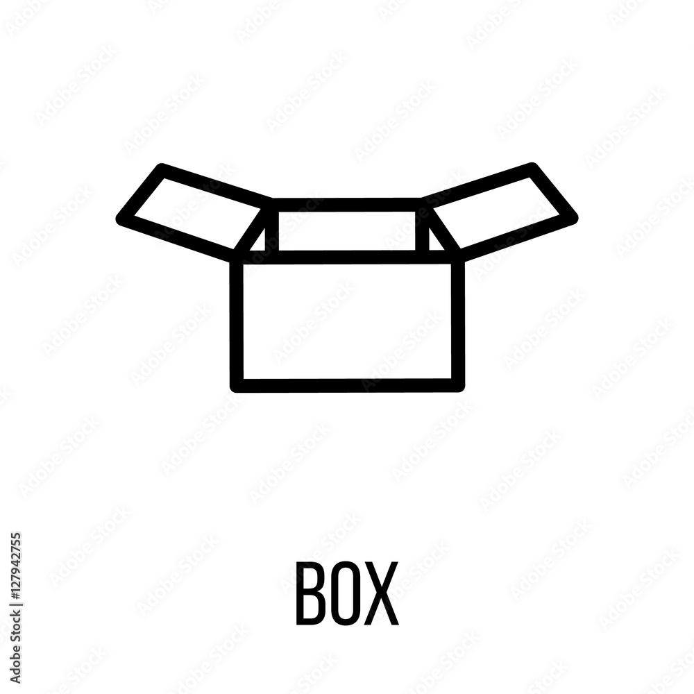 Box icon or logo in modern line style. Stock Vector | Adobe Stock