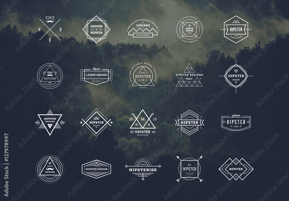 20 Trendy Logo Layouts 1 Stock Template | Adobe Stock