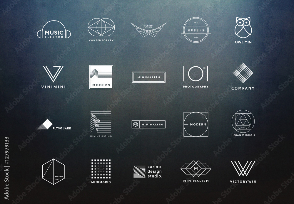 20 Minimalist Logo Layouts 4 Stock Template | Adobe Stock