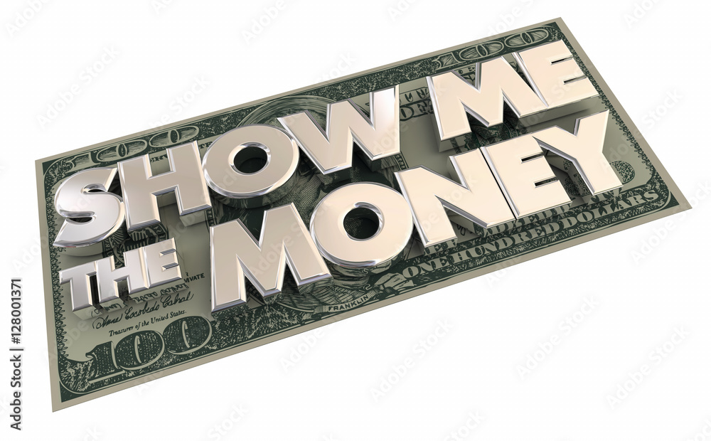 Show Me the Money Cash Income Contract 3d Illustration Stock Photo ...