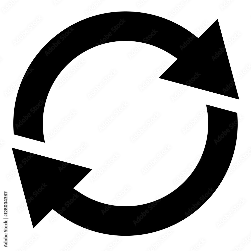 Circular arrow, circle arrow icon. Rotation, restart, twist, tur Stock ...