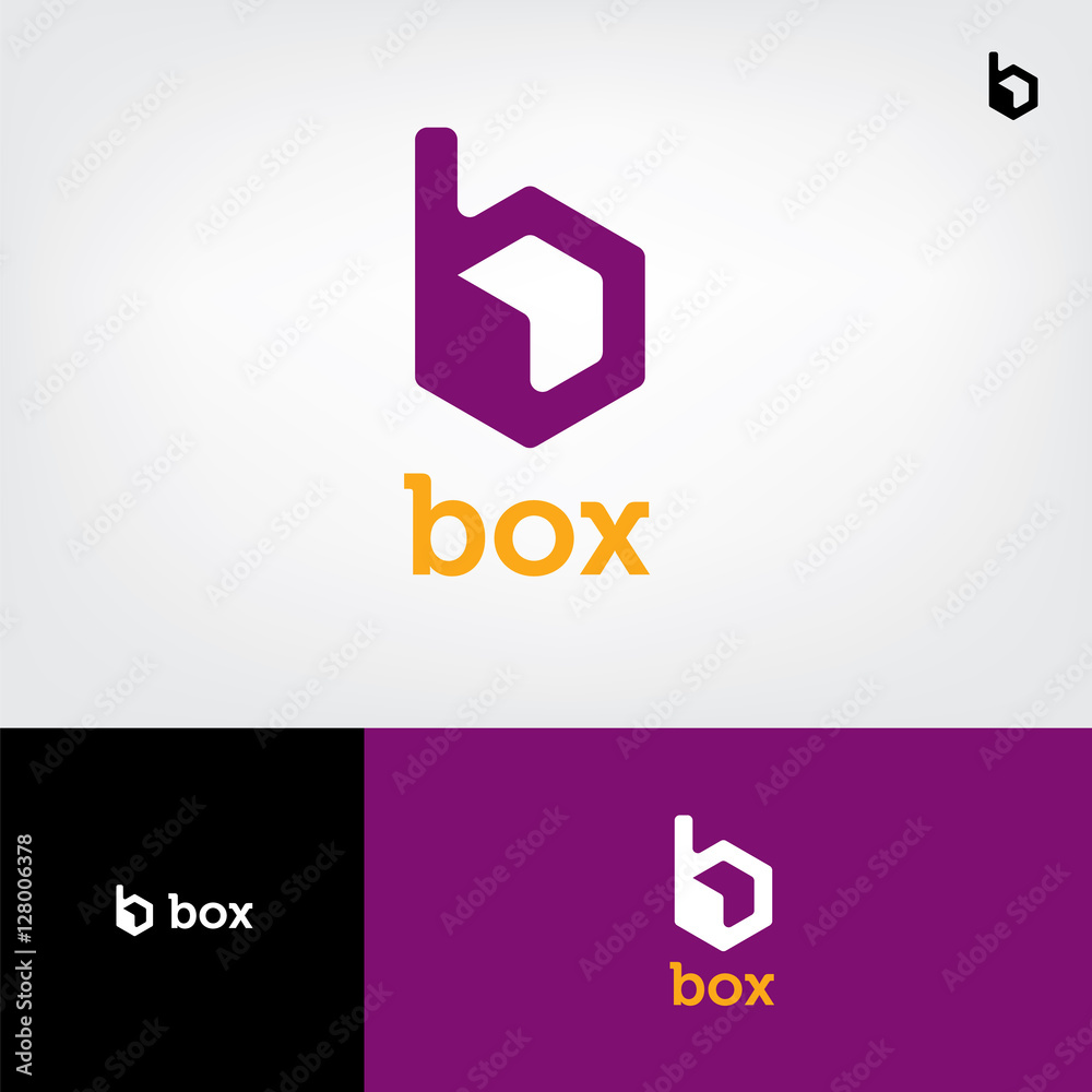 B box from b alphabet inspiration design. Stock Vector | Adobe Stock