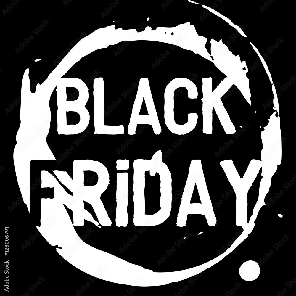 Black friday logo on black background Stock Illustration | Adobe Stock