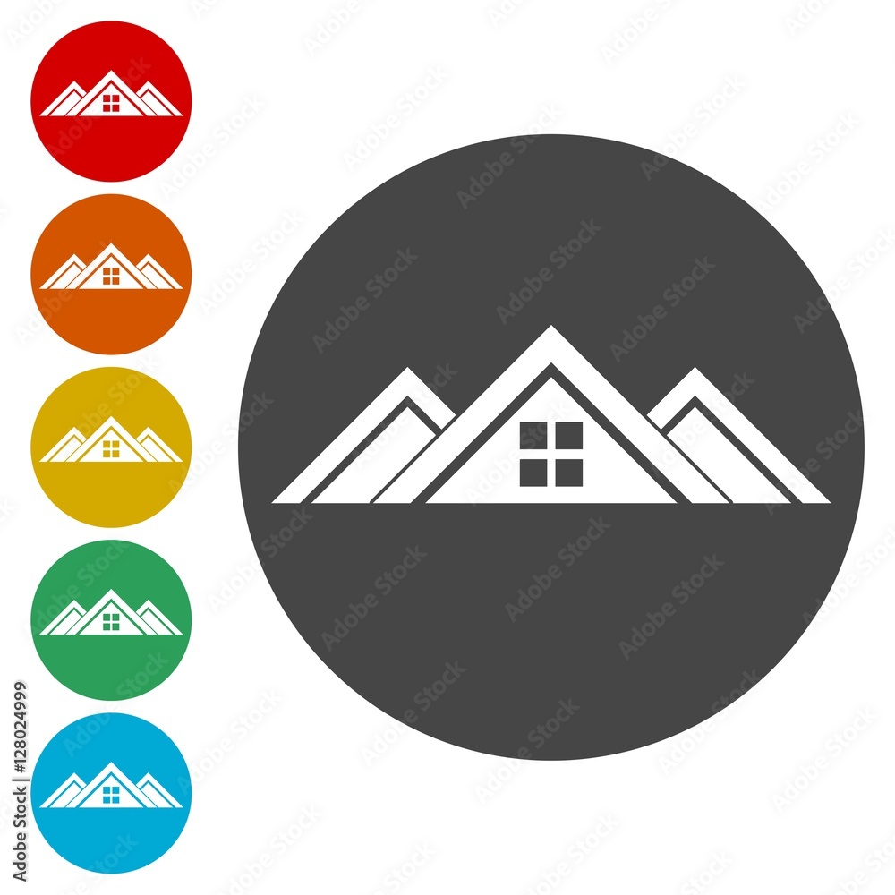 Roof Icon, Roof Icon Vector, Home roof icon Stock Vector | Adobe Stock