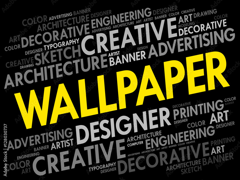 WALLPAPER word cloud, creative business concept background Stock Vector ...