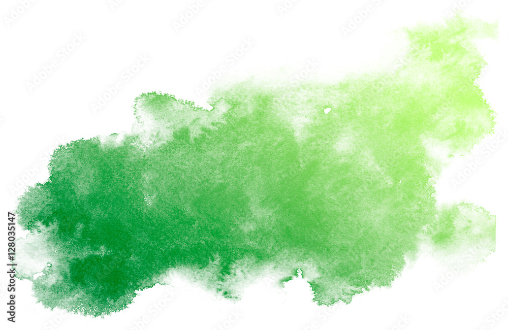 Green Watercolor Splatter