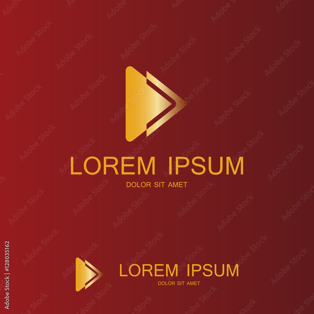 delta arrow gold logo Stock Vector | Adobe Stock