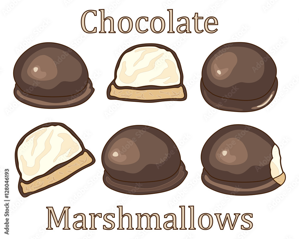 marshmallow symbols Stock Vector | Adobe Stock
