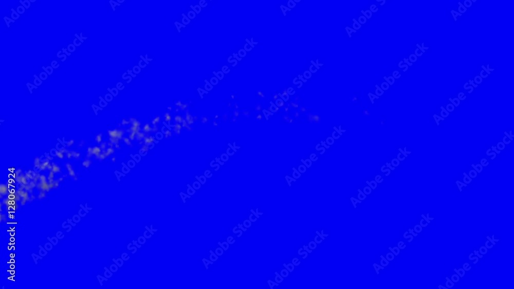 Flying Fireball or Meteor in 3 Different angles on a Blue Screen Stock ...