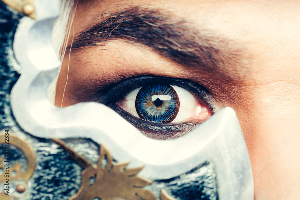 Amazed look of male eye Stock Photo | Adobe Stock