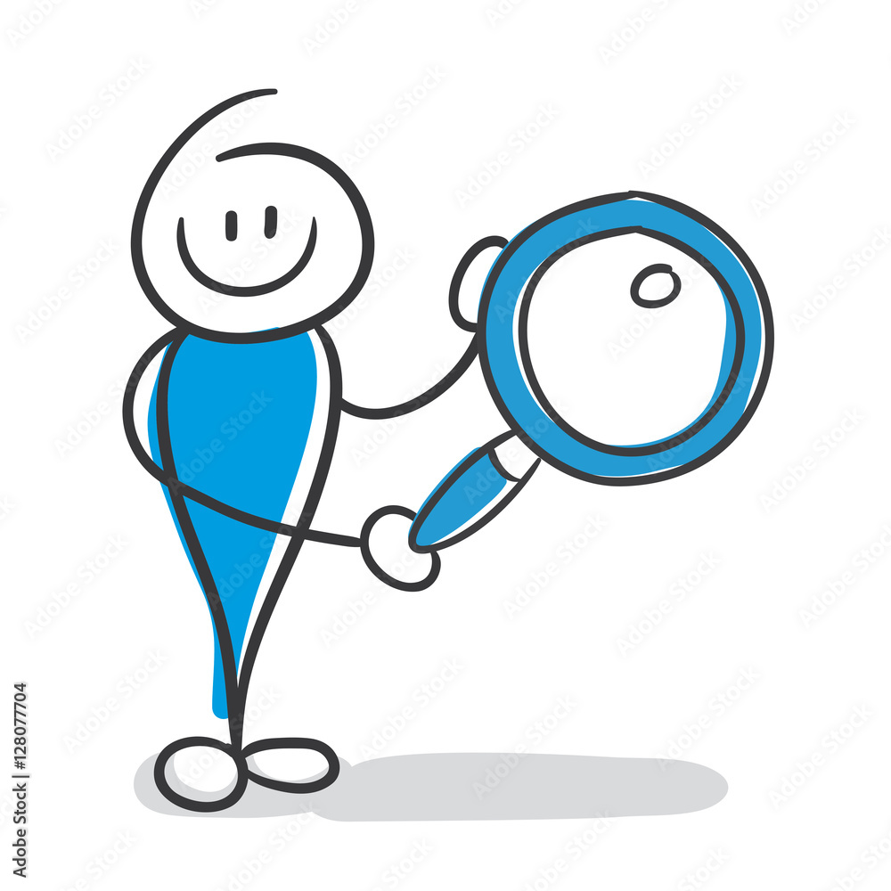 Stick Figure Series Blue / Lupe Stock Vector | Adobe Stock