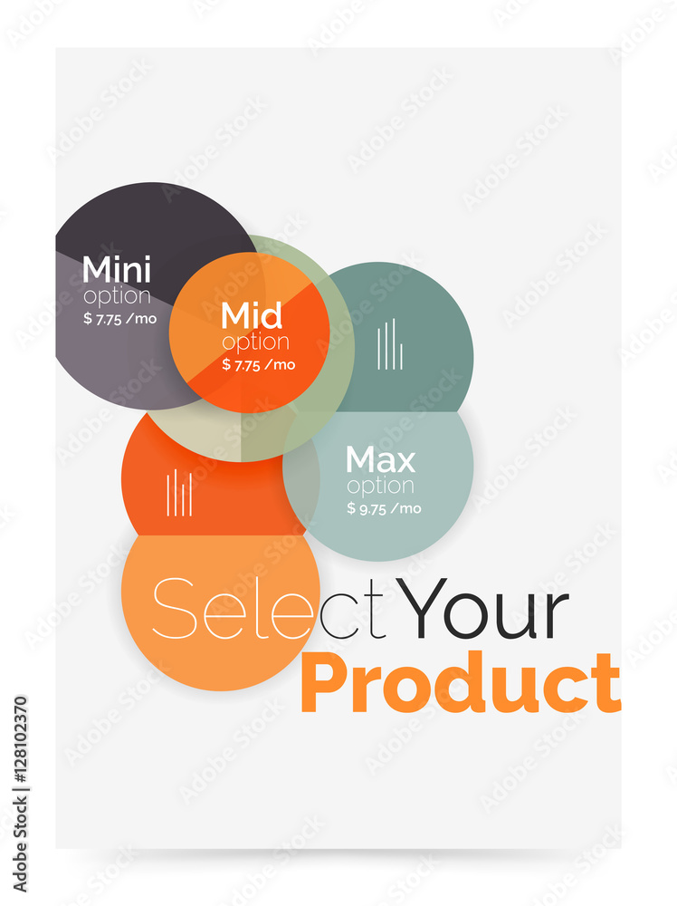 Circle business brochure template with options Stock Vector | Adobe Stock