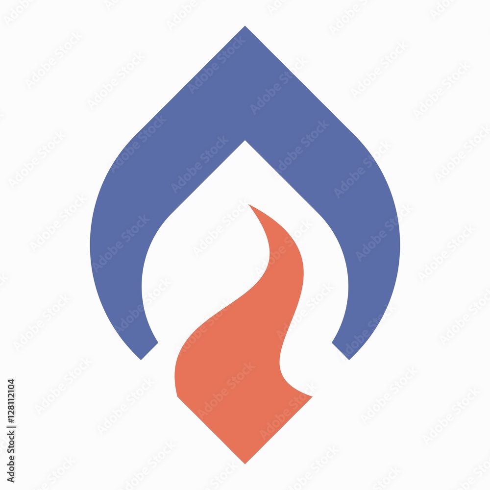 Flame logo design Stock Vector | Adobe Stock