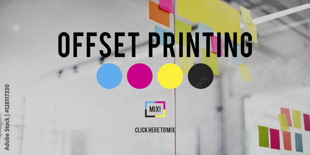Offset Printing Process CMYK Cyan Magenta Yellow Key Concept Stock ...