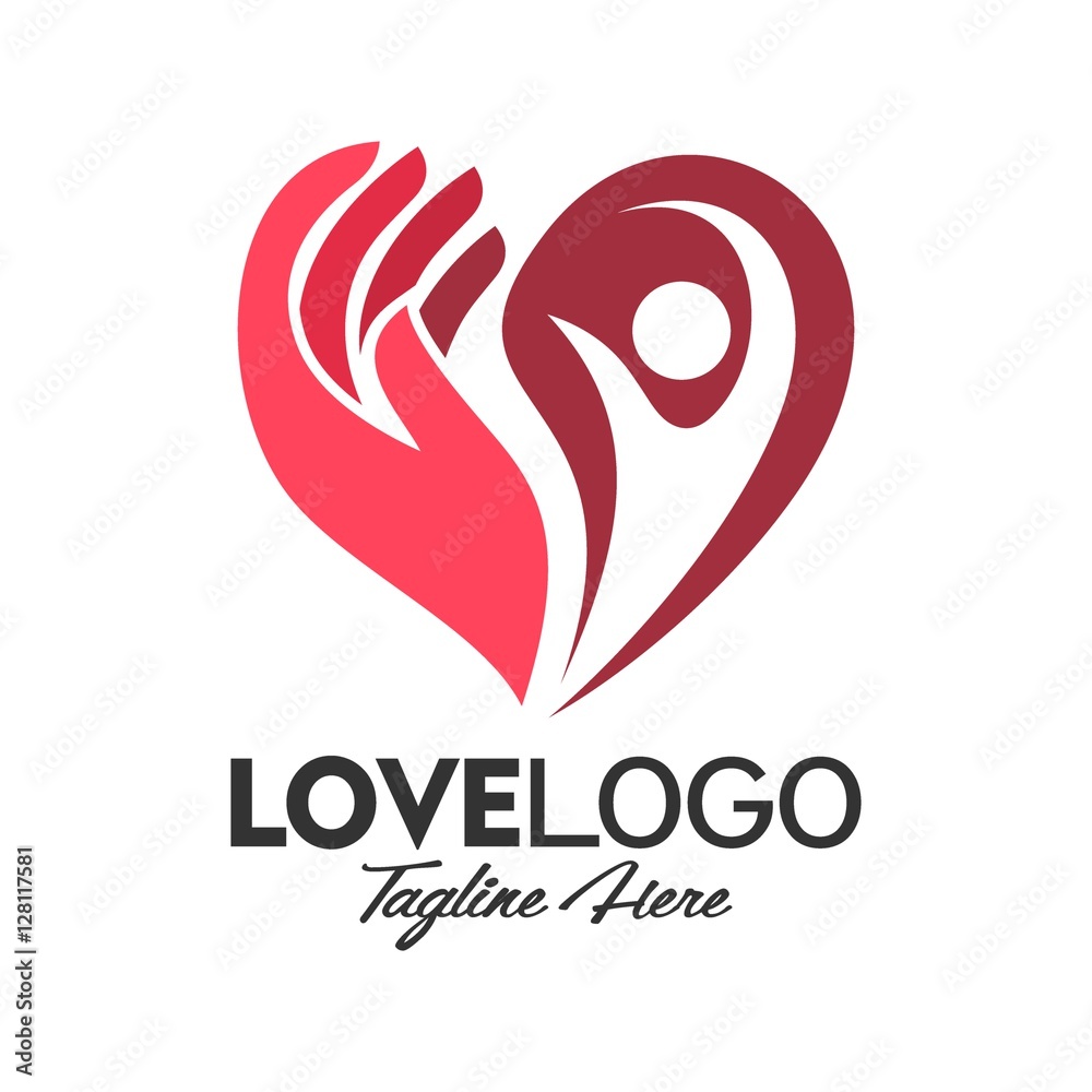 love vector logo Stock Vector | Adobe Stock