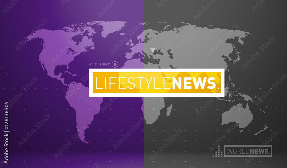 Graphical Digital World News background, Earth Globe Inside Big Flat TV ...