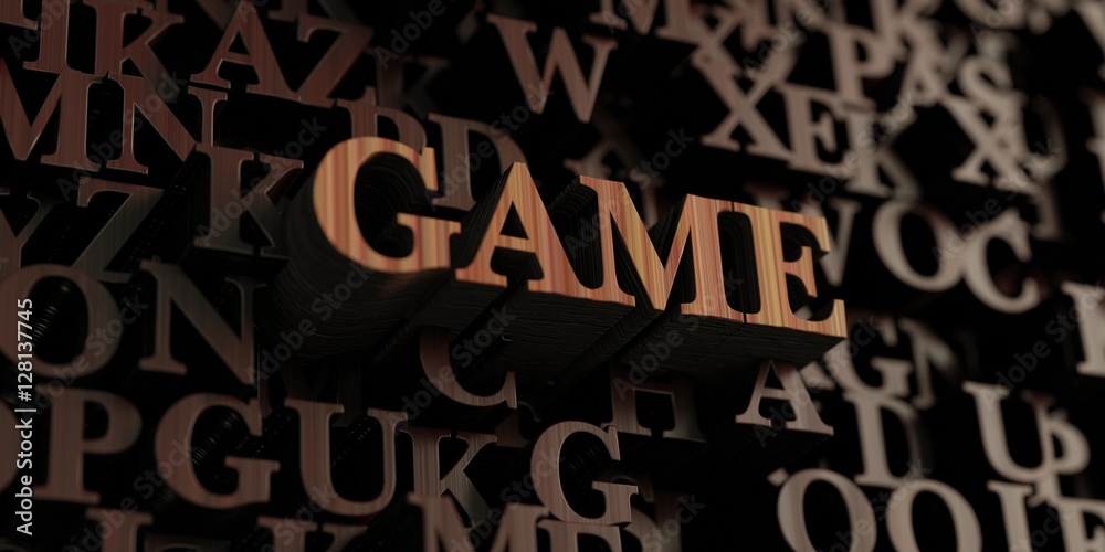 Game - Wooden 3D rendered letters/message. Can be used for an online ...