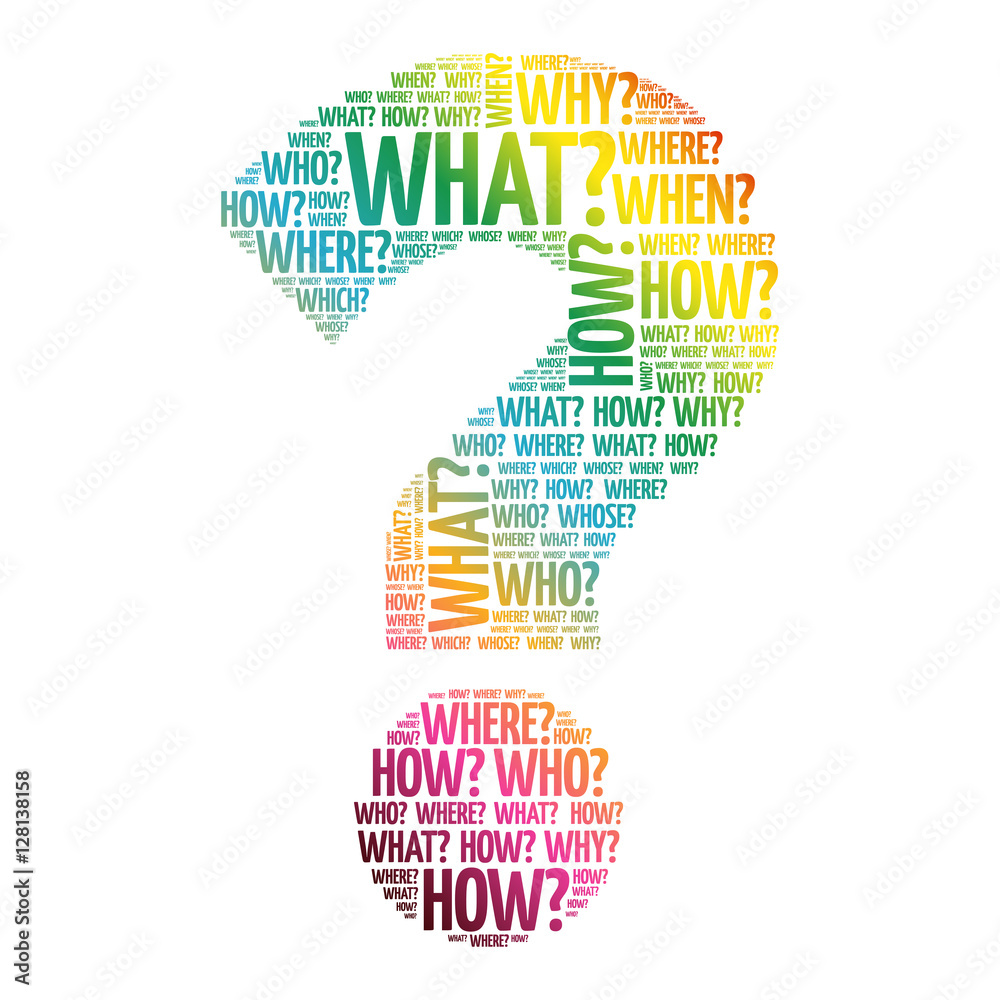 Question mark, Question words concept background Stock Vector | Adobe Stock