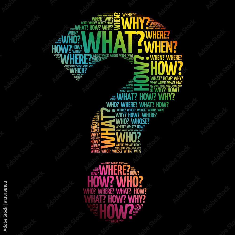 Question mark, Question words concept background Stock Vector | Adobe Stock