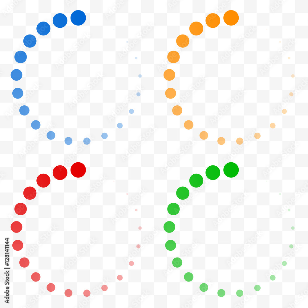 Preloader, buffer shapes symbols. Fading transparent circles Stock Vector | Adobe Stock