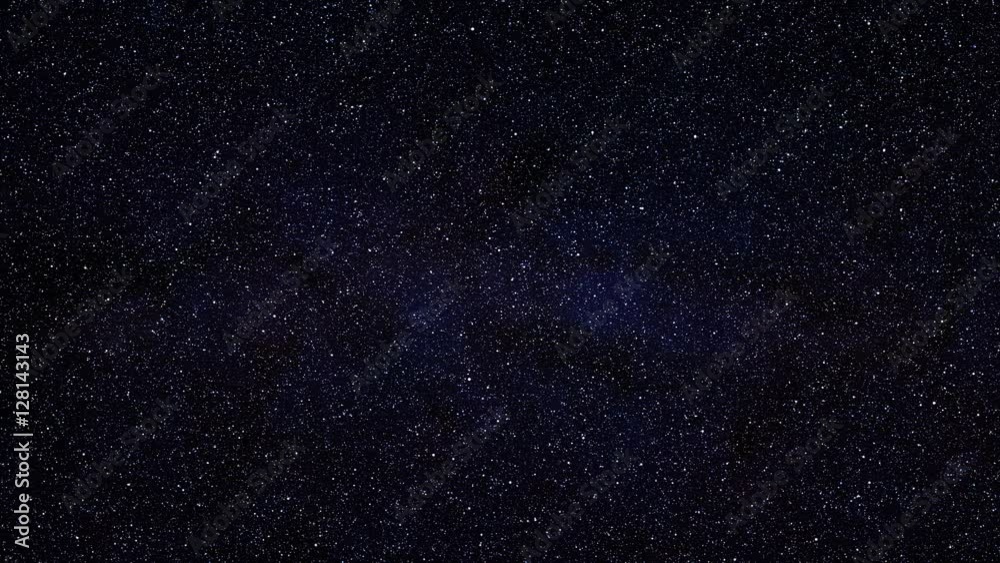 Loopable: Dense Star Field / Deep Space / Stars Background. Spinning ...