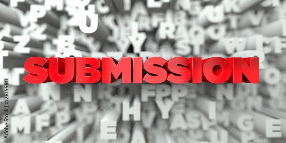 SUBMISSION - Red text on typography background - 3D rendered royalty ...