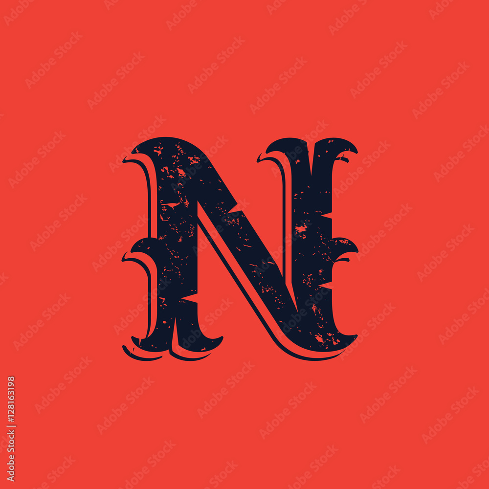 N Letter In Different Style